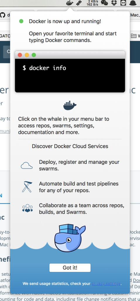 在Mac上安装docker并部署oracle 12.2 – OracleBlog